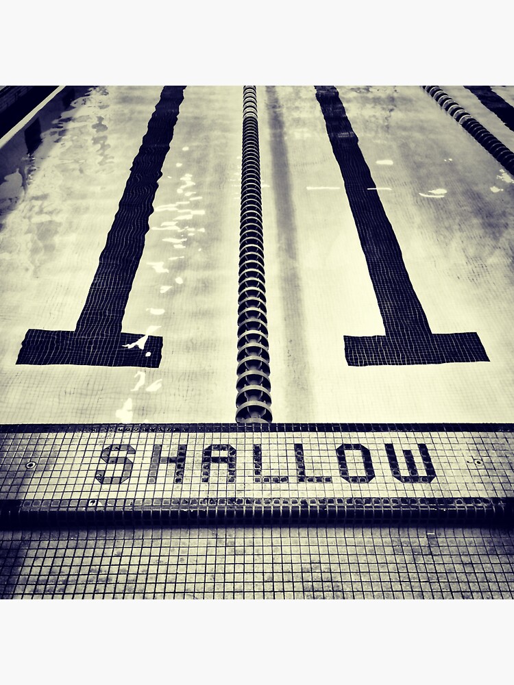 "Shallow" Sticker by HLGlenn | Redbubble