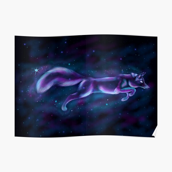 "Astral fox" Poster by labradorpup2001 | Redbubble