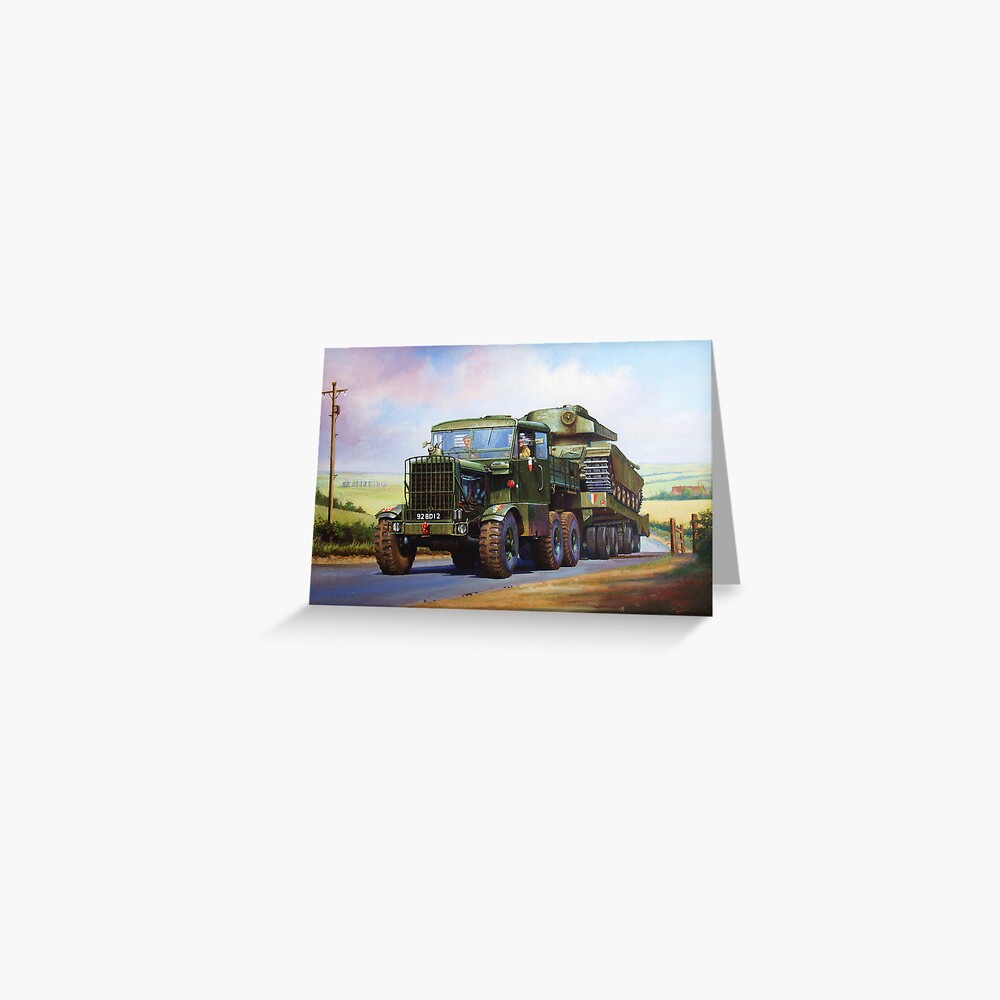 "REME Scammell Explorer tank transporter" Greeting Card for Sale by ...