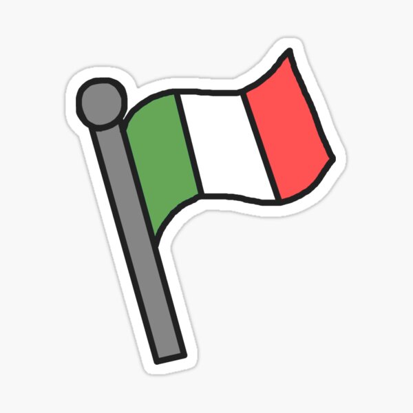 "Cute Italian Flag" Sticker for Sale by Rocket-To-Pluto | Redbubble