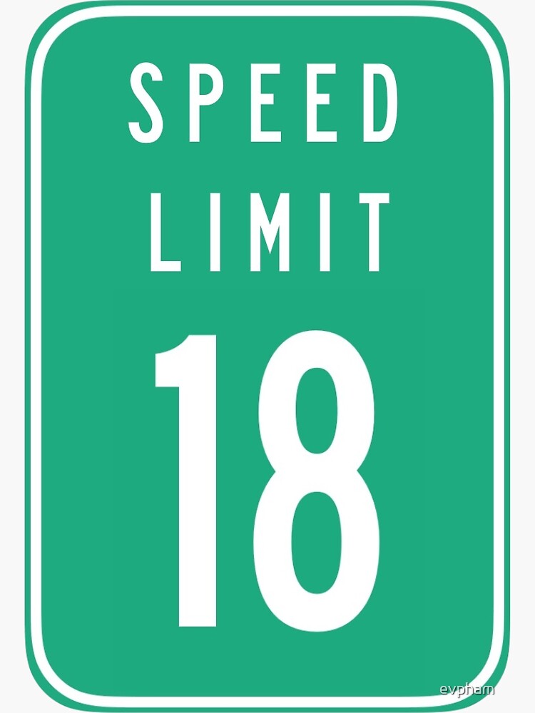 "Speed Limit 18. Oxford. Archie Manning" Sticker for Sale by evpham ...