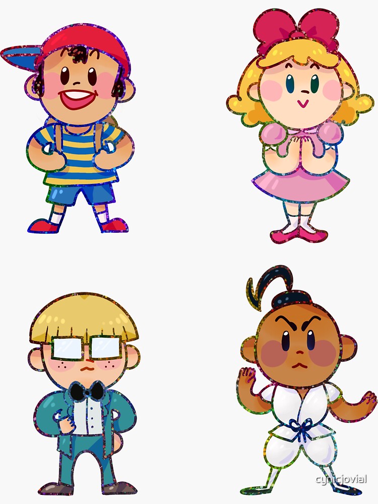 "Earthbound kids set" Sticker for Sale by cynicjovial | Redbubble