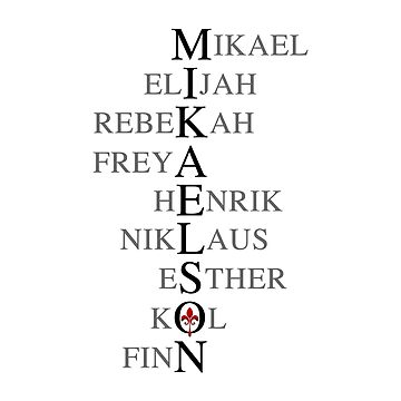 "Mikaelson family" Sticker for Sale by JahayTheFoxAO | Redbubble