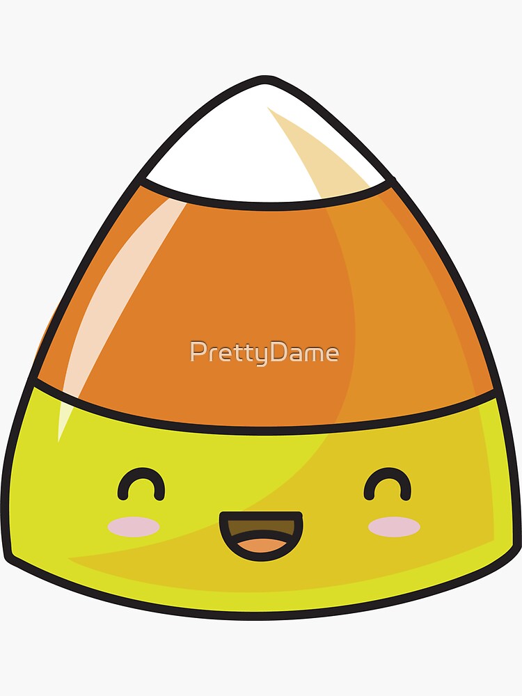 "Kawaii Candy Corn" Sticker by PrettyDame | Redbubble