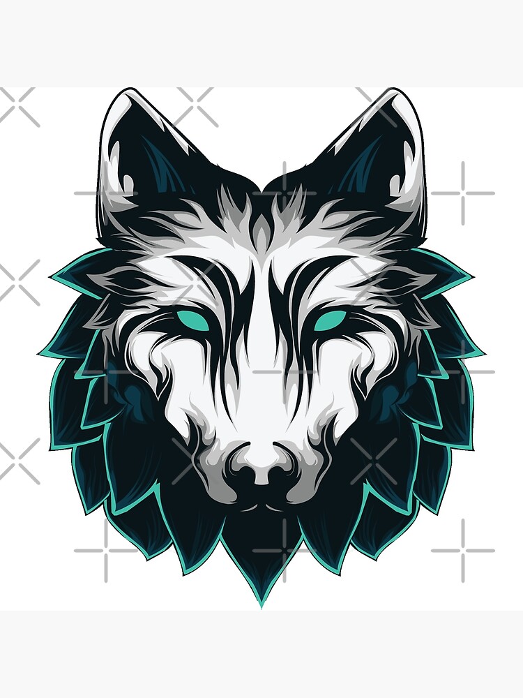 "Majestic mint wolf" Art Print for Sale by Yorkx | Redbubble