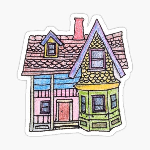 "Up House Doodle" Sticker for Sale by krispykandy | Redbubble