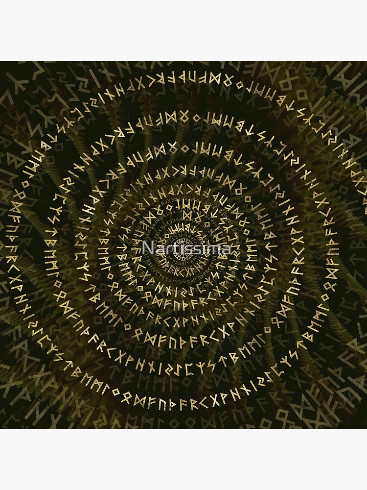 "Elder Futhark Spiral Art" Poster by Nartissima | Redbubble