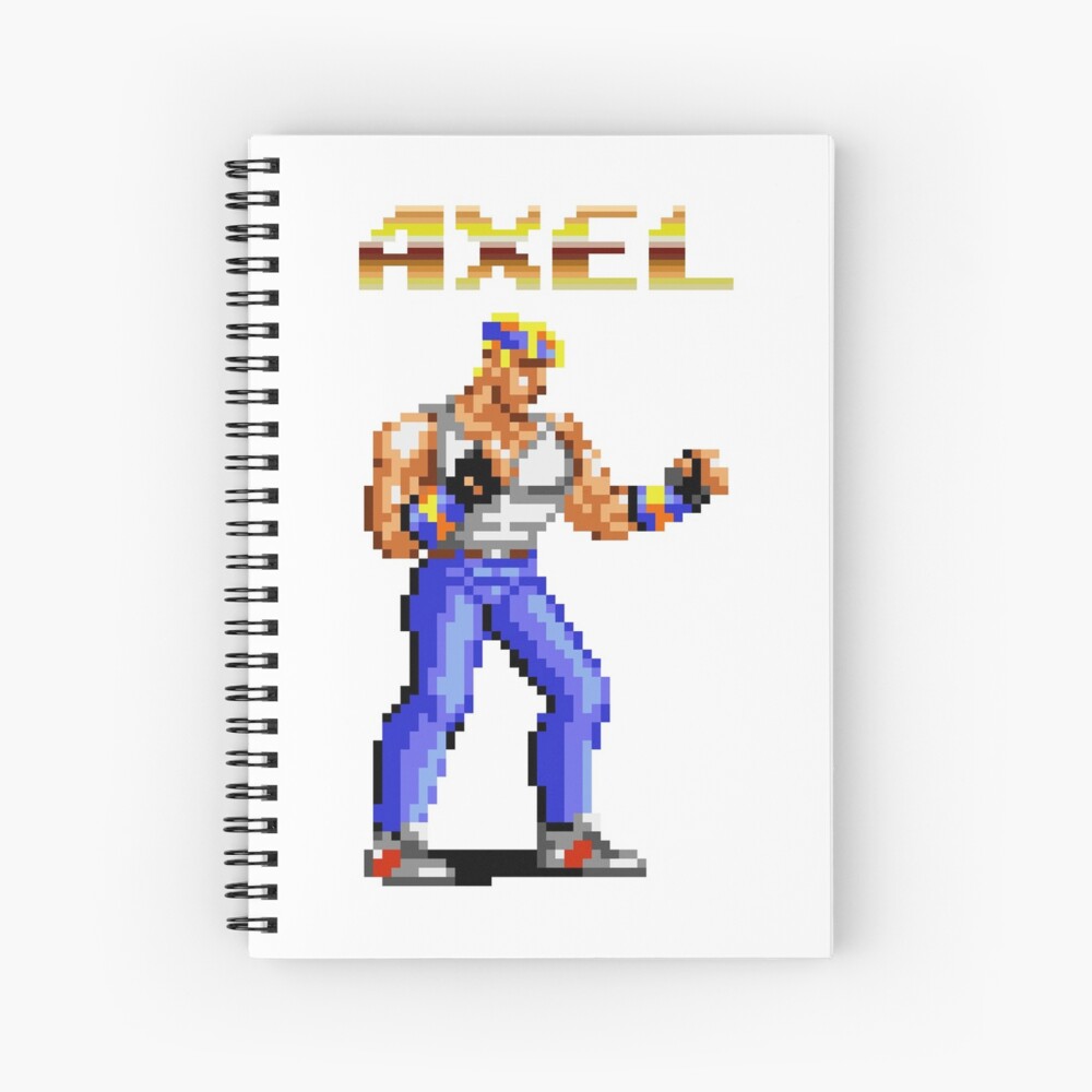"Axel Stone from Streets of Rage" Spiral Notebook for Sale by ...