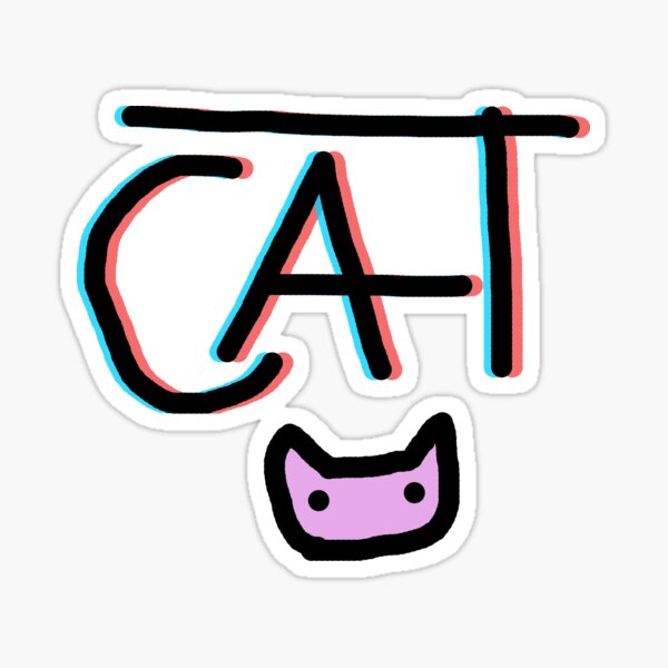 "Cat logo" Sticker for Sale by Electrixx | Redbubble