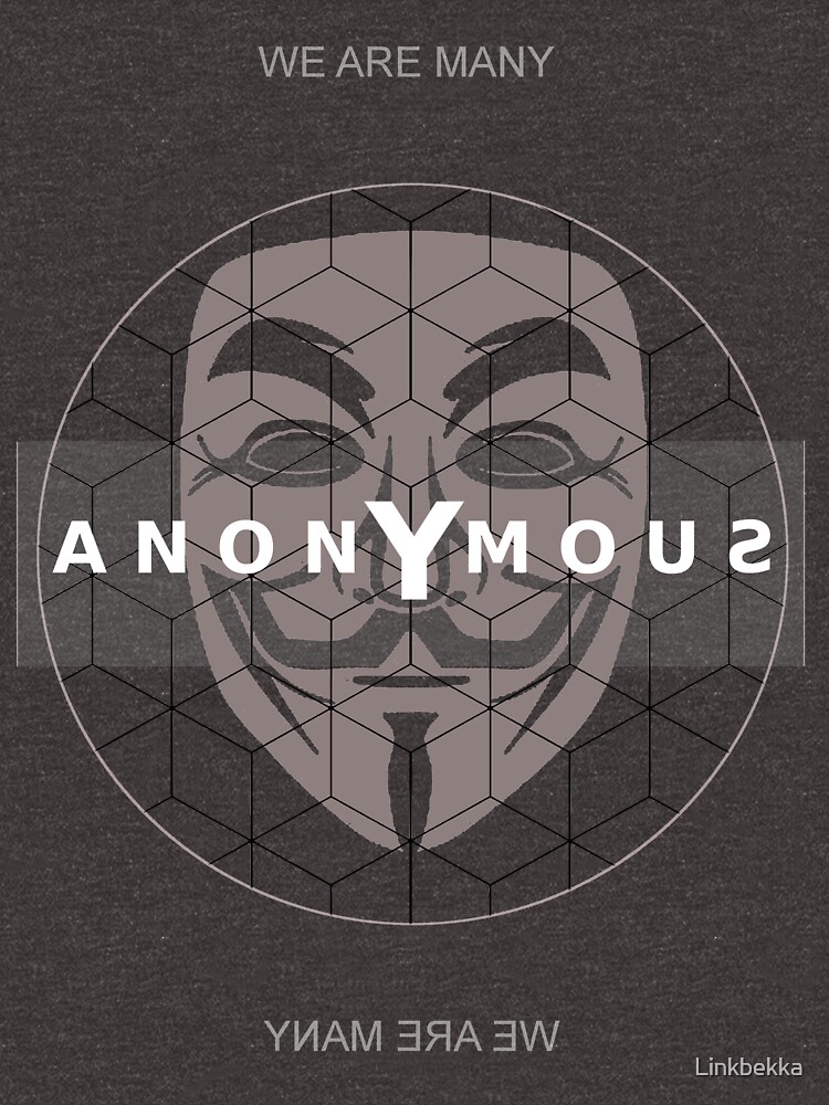 "Anonymous Slogan White Mask" T-shirt by Linkbekka | Redbubble