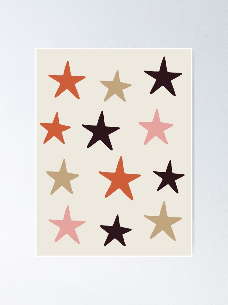 "Star Pattern Color" Poster by meandthemoon | Redbubble