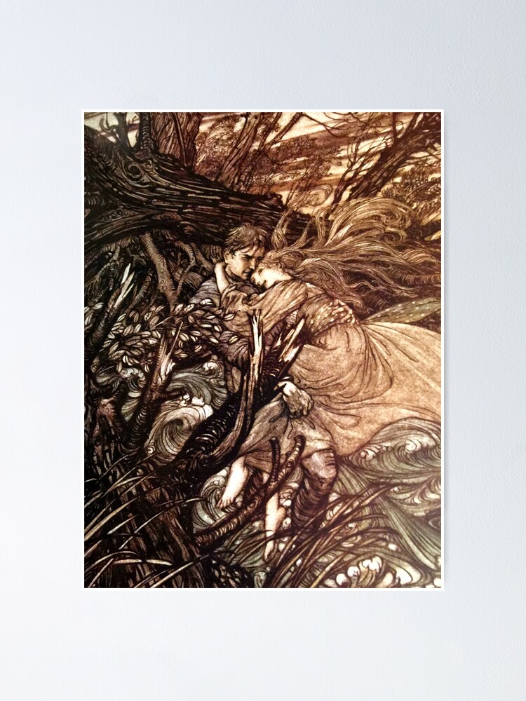 Póster «Undine y el caballero - Arthur Rackham» de forgottenbeauty ...