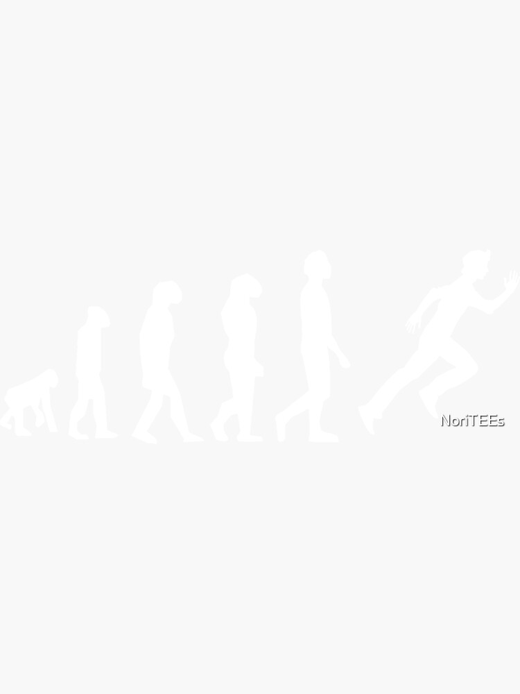 "Evolution of Runner Running Runner Shirt" Sticker for Sale by NoriTEEs ...