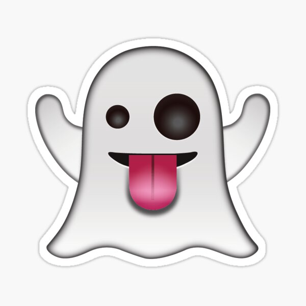 "Ghost Halloween Emoji" Sticker by teedesiigner | Redbubble