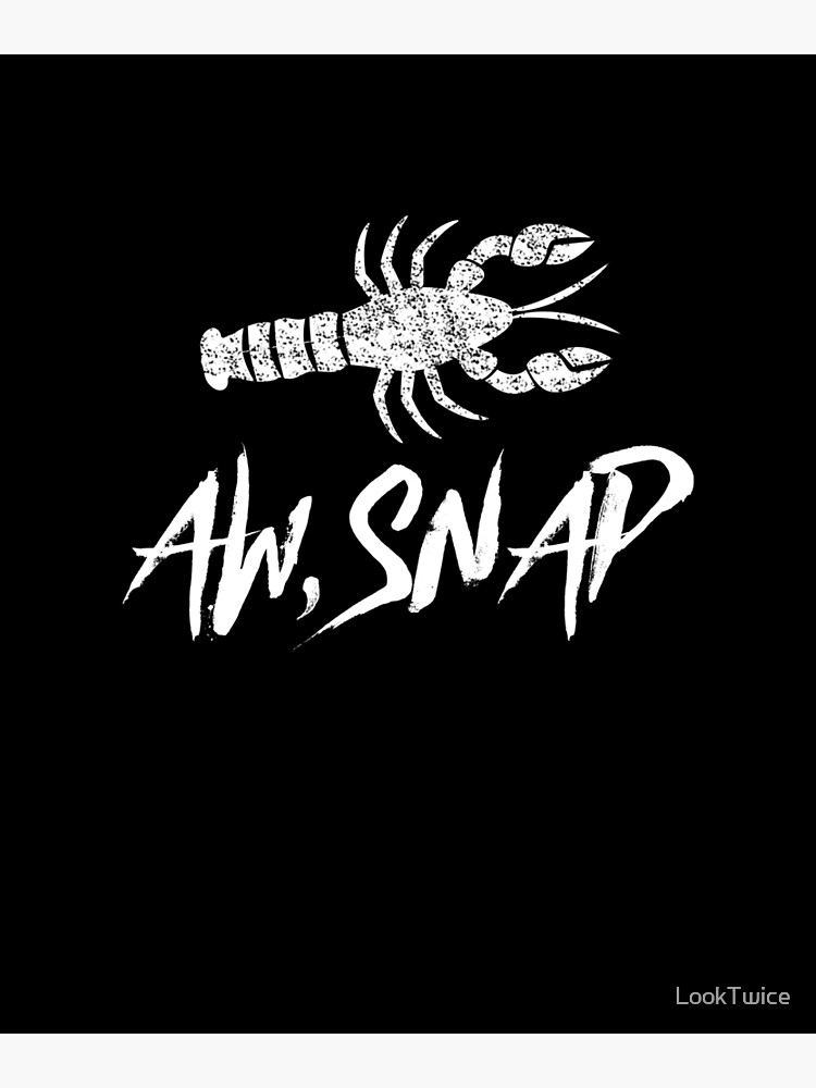 "Funny Aw Snap Pun Crawfish Puns Crayfish Cajun Foodie Shirt" Poster by ...
