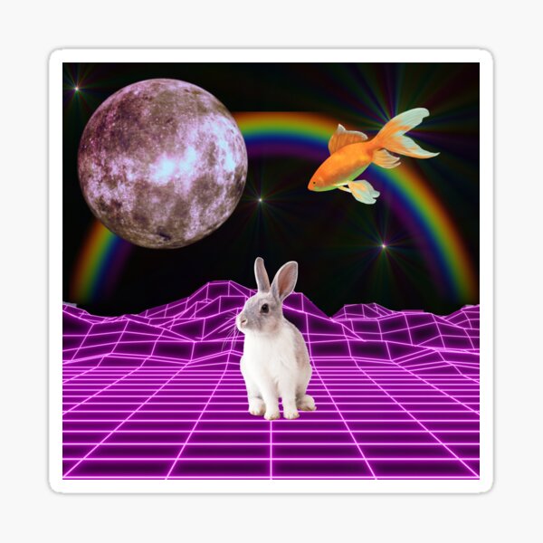 "Space bunny" Sticker by Snowinsummerr | Redbubble