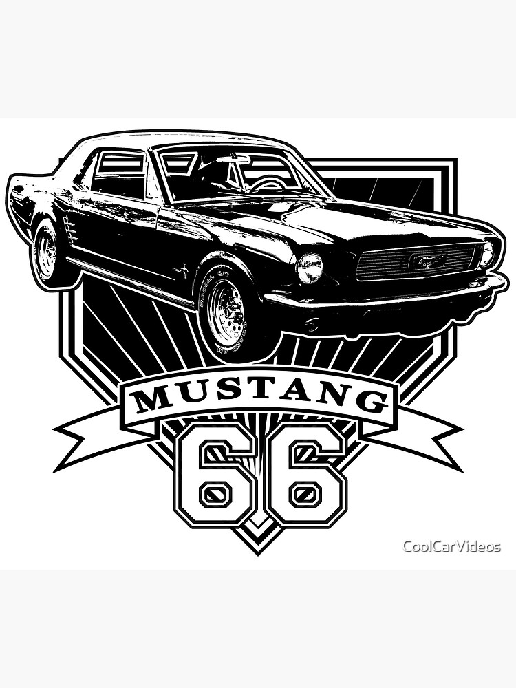 "66 Mustang Coupe" Canvas Print for Sale by CoolCarVideos | Redbubble