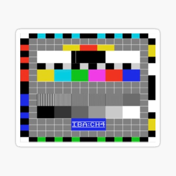 "IBA Test Card" Sticker by lgpmachine | Redbubble