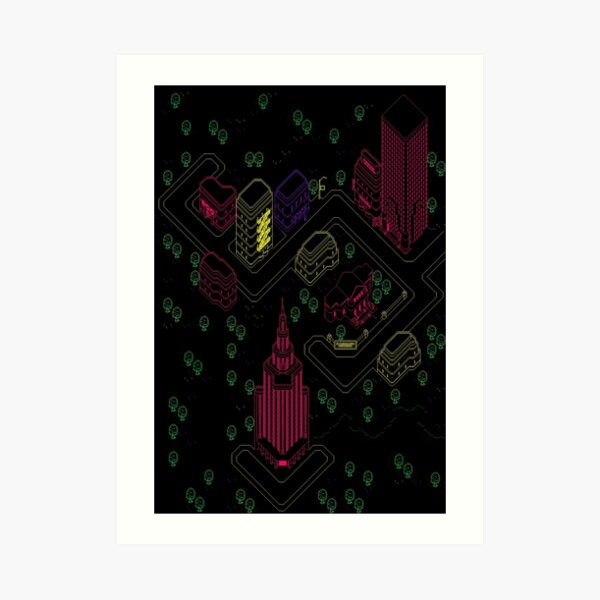 "Earthbound - Moonside Full Map" Art Print by remembermekid | Redbubble