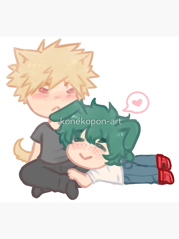 "Wolf & Bunny BakuDeku" Photographic Print by konekopon-art | Redbubble