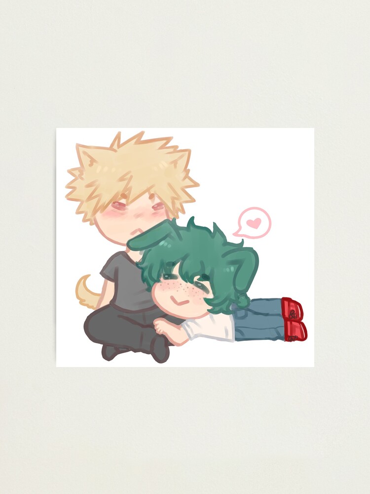 "Wolf & Bunny BakuDeku" Photographic Print by konekopon-art | Redbubble