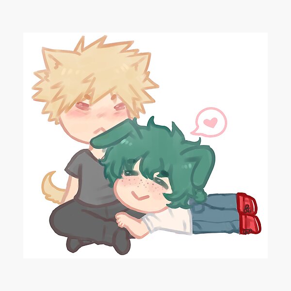 "Wolf & Bunny BakuDeku" Photographic Print by konekopon-art | Redbubble