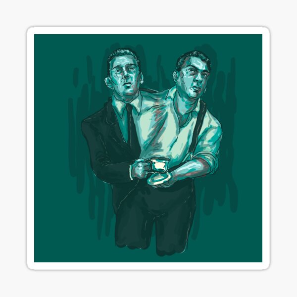"SIAMESE KRAY TWINS" Sticker for Sale by rmltby | Redbubble