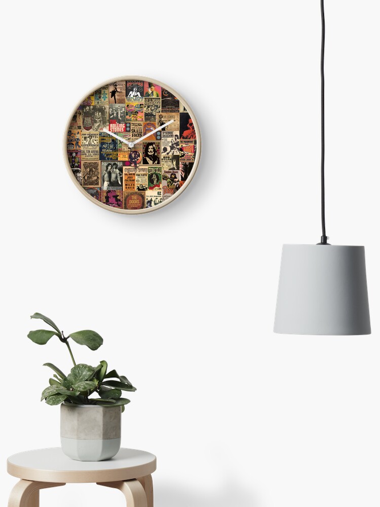 "Rock n' roll stories" Clock for Sale by Tania Bekta | Redbubble