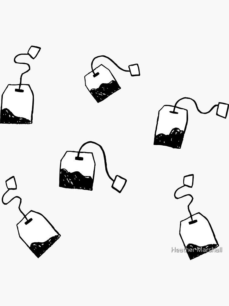 "Tea Bags " Sticker for Sale by hmarshmello | Redbubble