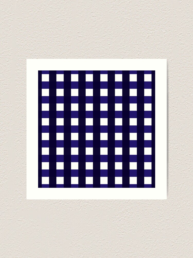 "Blue Checkers" Art Print by OBJETDART | Redbubble