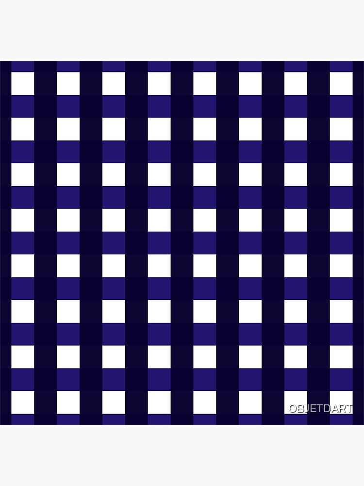 "Blue Checkers" Art Print by OBJETDART | Redbubble