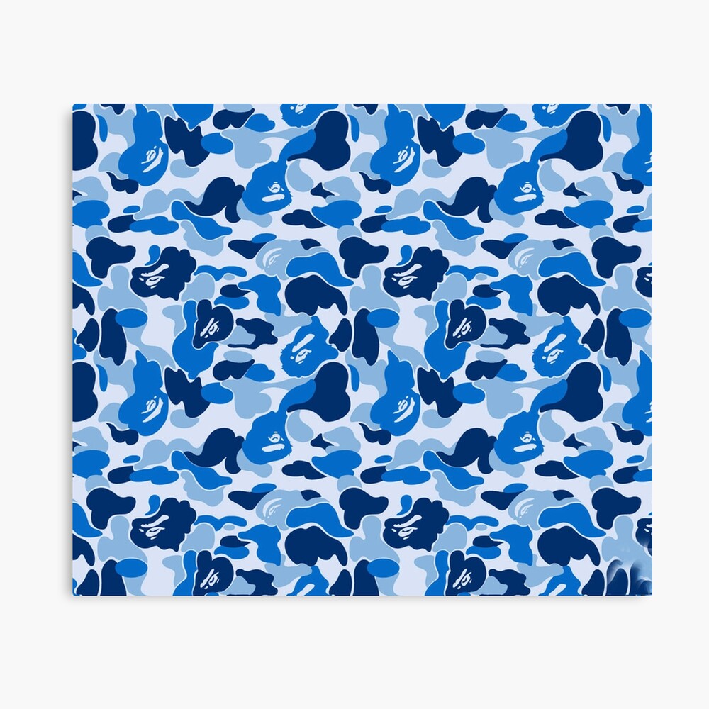 "Blue Bape Camo" Canvas Print by ChesterGomez | Redbubble