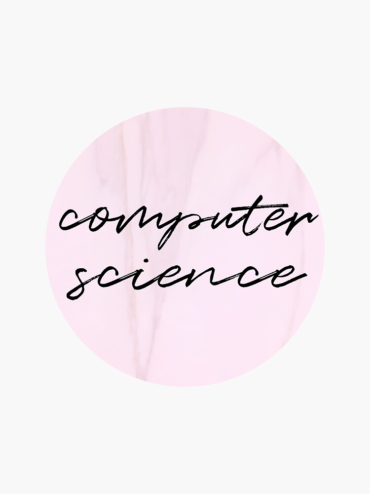 "computer science in marble pink" Sticker for Sale by emilykroll ...