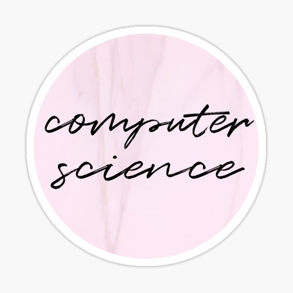 "computer science in marble pink" Sticker for Sale by emilykroll ...