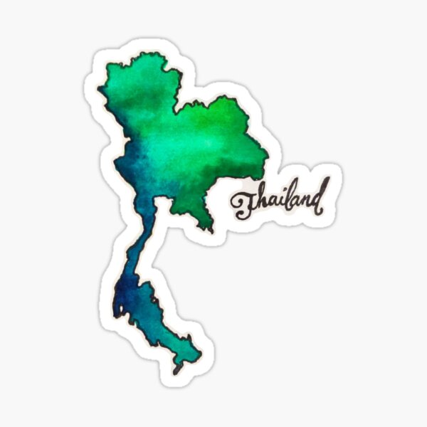 "Thailand Map" Sticker for Sale by Brenander | Redbubble