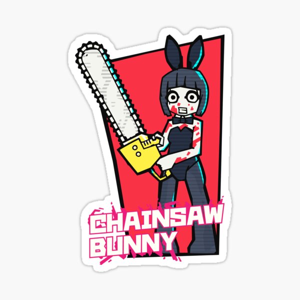 "Chainsaw Bunny [Sticker]" Sticker by tengufdi | Redbubble
