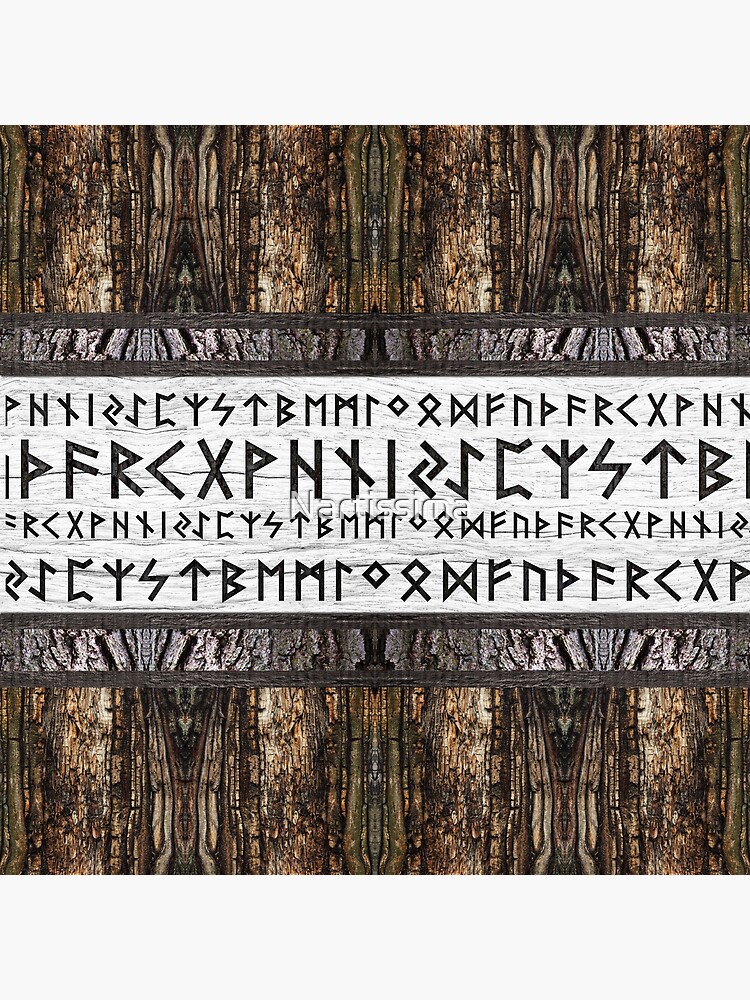 Poster « Elder Futhark sur la texture en bois », par Nartissima | Redbubble