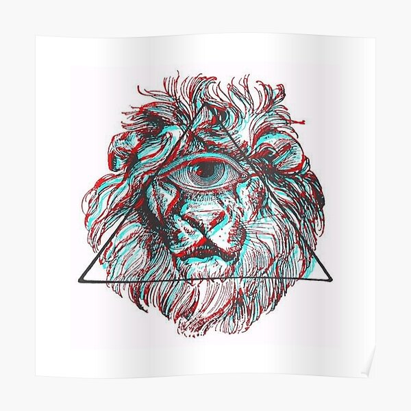 "Trippy Dippy Lions" Poster by Mousey22 | Redbubble