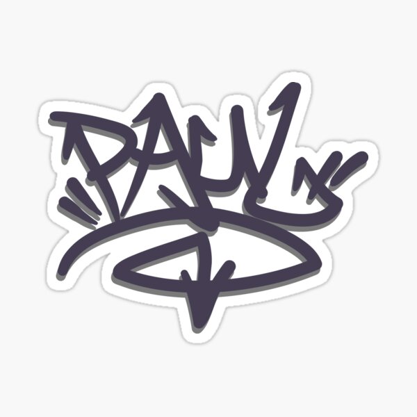 "Paul graffiti tag lettering (name)" Sticker for Sale by NameGraffiti ...