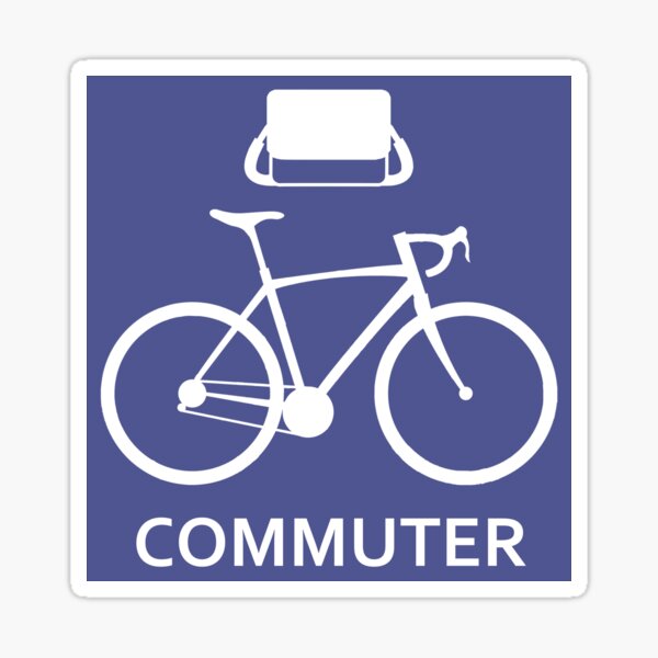 "Bike Commuter" Sticker by esskay | Redbubble