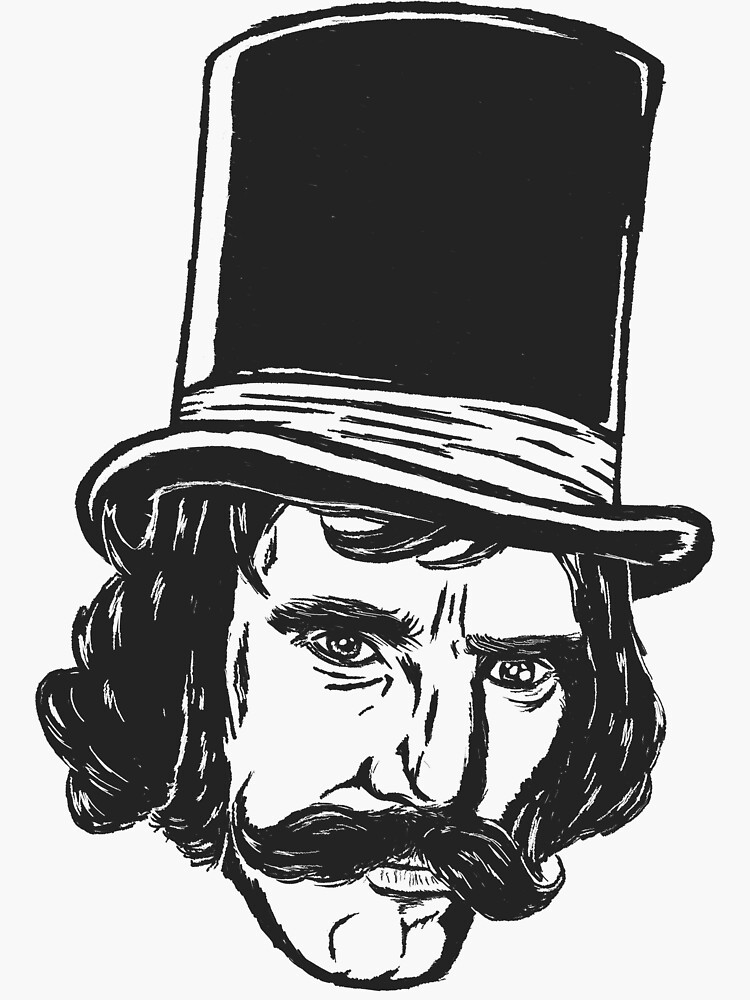 "William Cutting The Butcher" Sticker for Sale by Lateral-Art | Redbubble