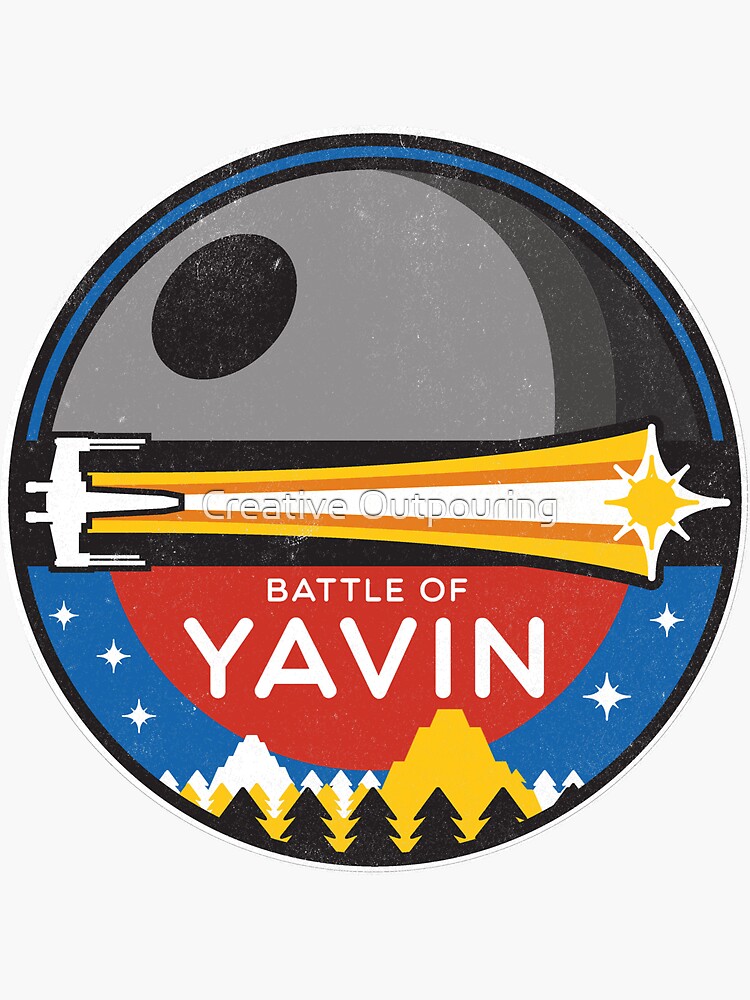 "The Battle of Yavin" Sticker for Sale by JKTees | Redbubble