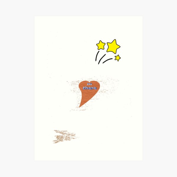 "Cute Hi sticker " Art Print by Khala | Redbubble