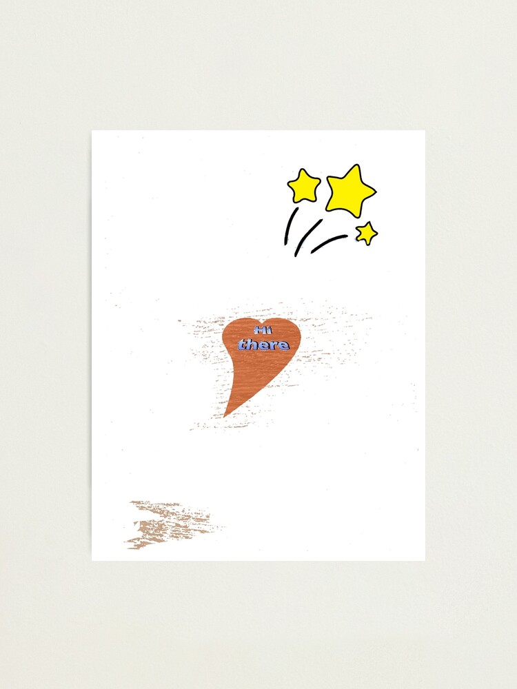 "Cute Hi sticker " Photographic Print by Khala | Redbubble