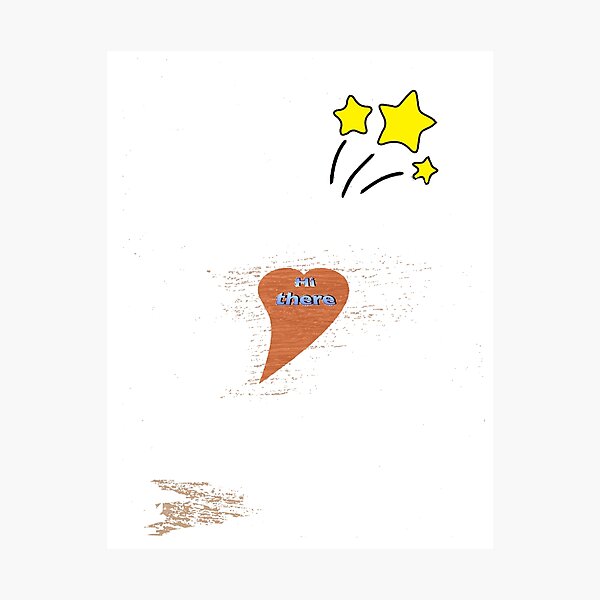 "Cute Hi sticker " Photographic Print by Khala | Redbubble