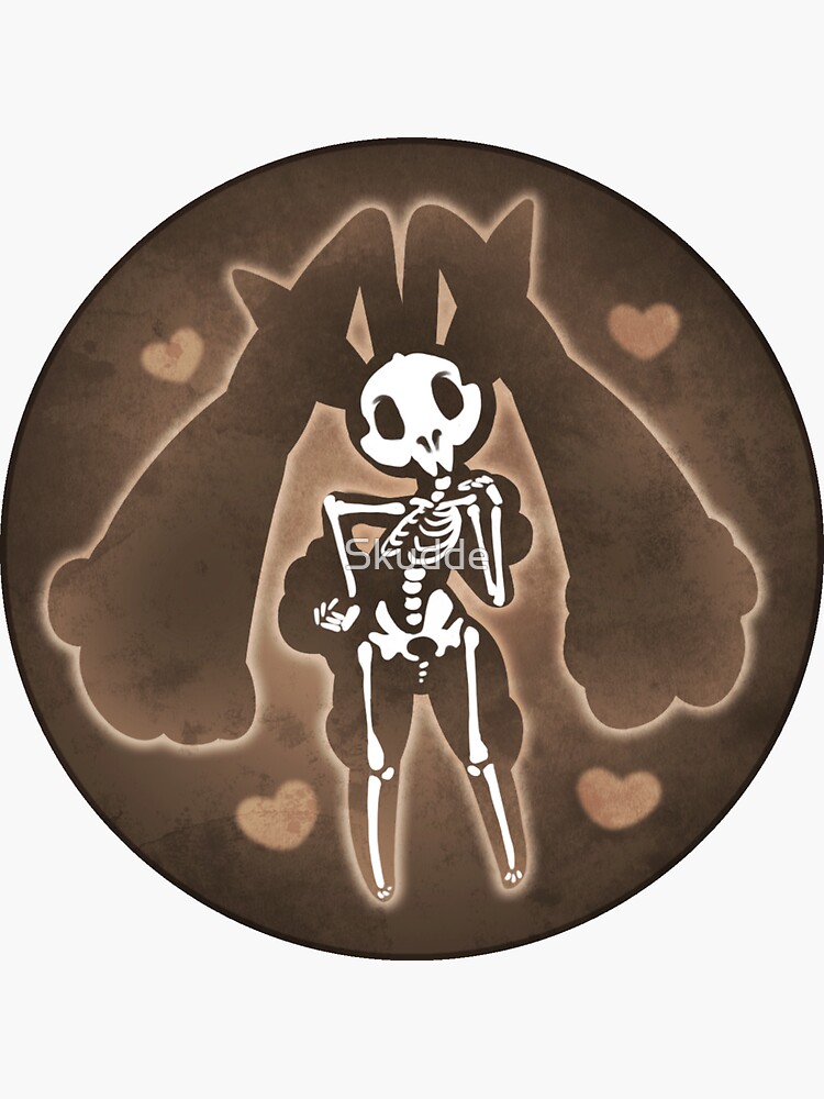 "Lopunny skeleton" Sticker for Sale by Skudde | Redbubble