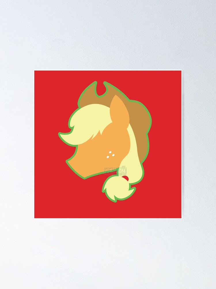 "MLP Minimalist chibi Applejack" Poster by DeRukoandCO | Redbubble