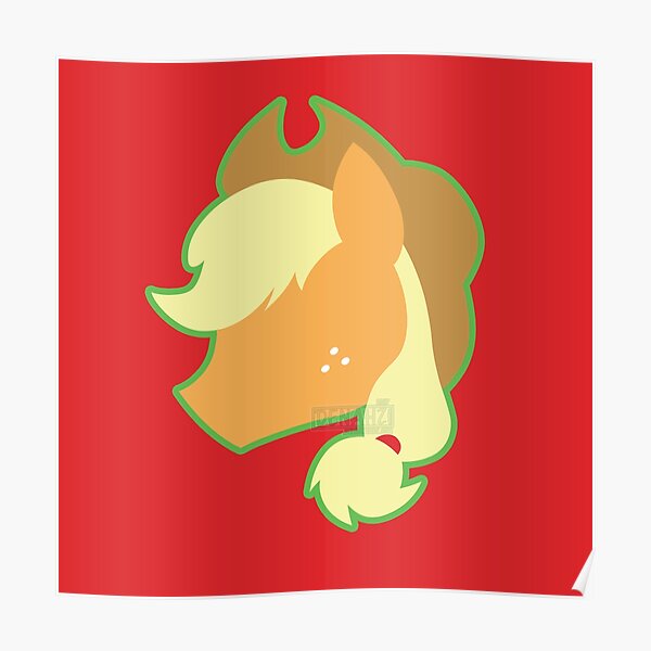 "MLP Minimalist chibi Applejack" Poster by DeRukoandCO | Redbubble