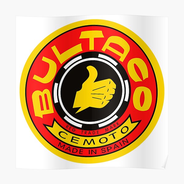 "Bultaco Motorcycle Logo" Poster by mkkessel | Redbubble