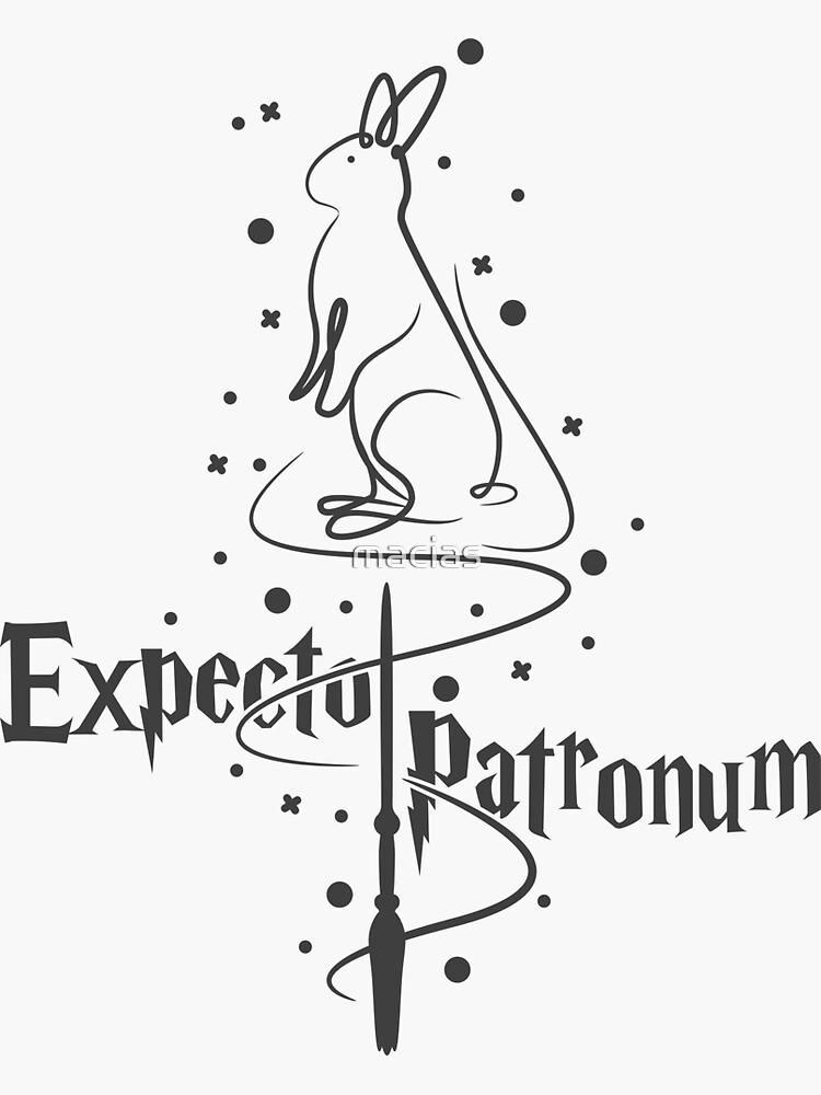 "Expecto Patronum - Rabbit - Luna Lovegood " Sticker for Sale by macias ...